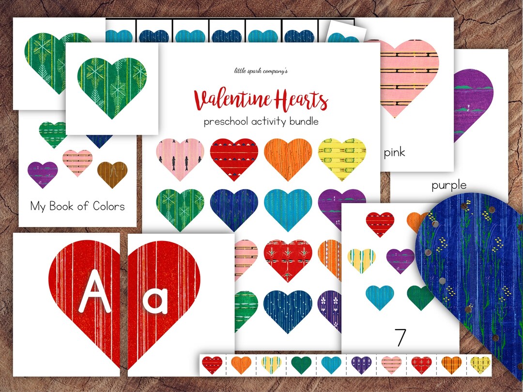 Valentine Hearts Bundle, Preschool Language, Math, Fine Motor ...