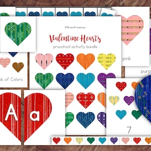 Valentine Hearts Bundle, Preschool Language, Math, Fine Motor ...
