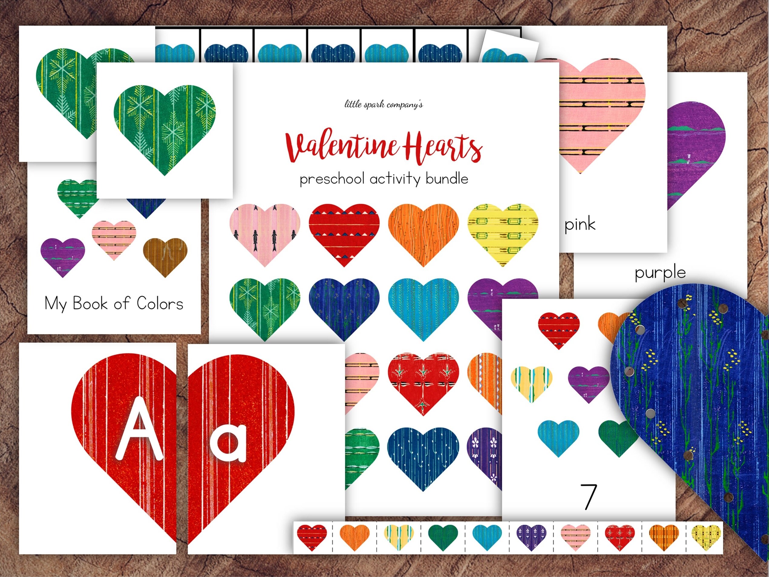 Valentine Hearts Bundle, Preschool Language, Math, Fine Motor ...
