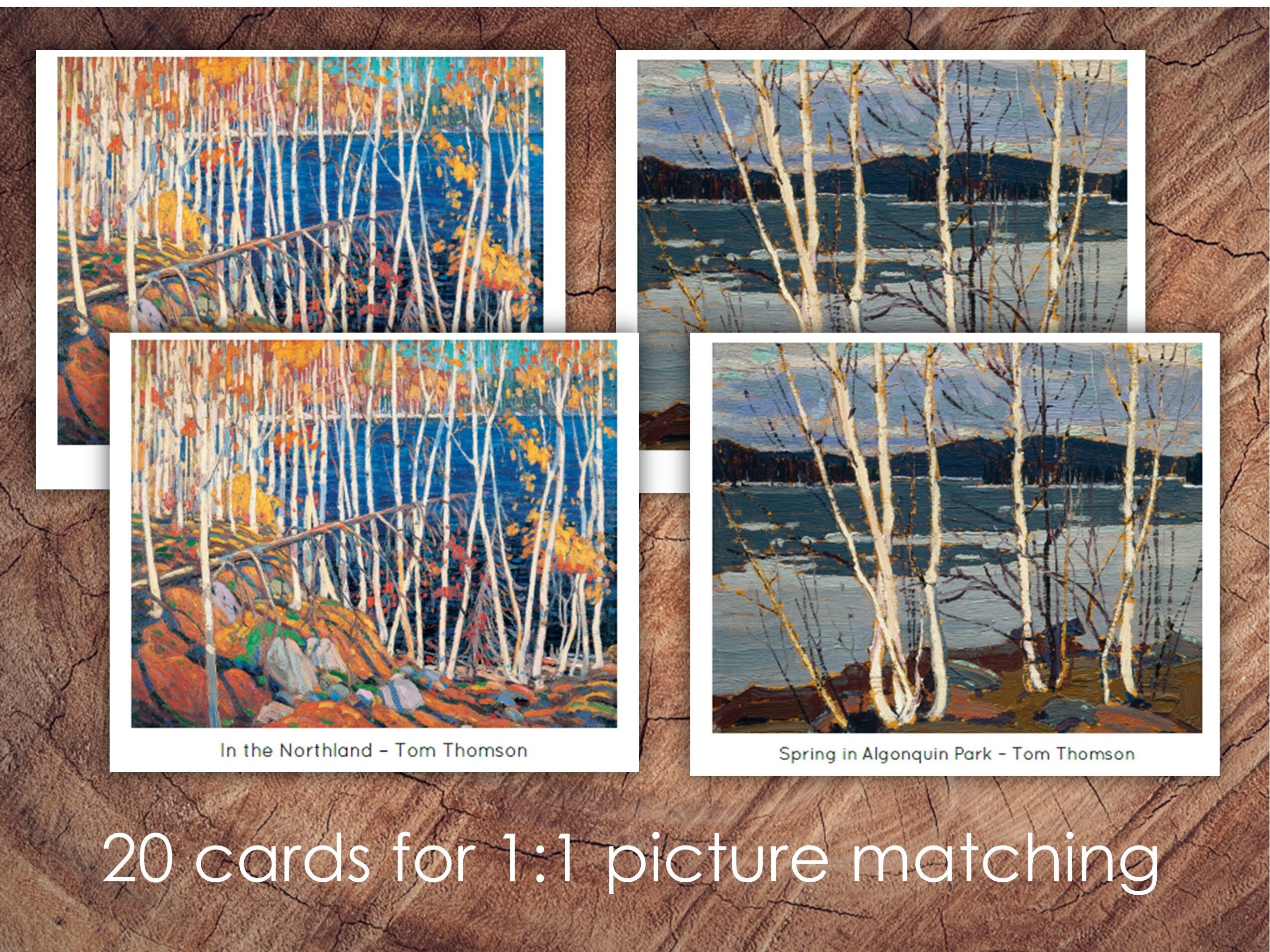 Canadian Landscapes by Tom Thompson Art Cards Preschool | Etsy