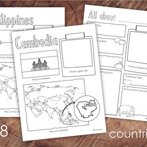 Asian Countries Research Pack, Homeschool Geography - Etsy