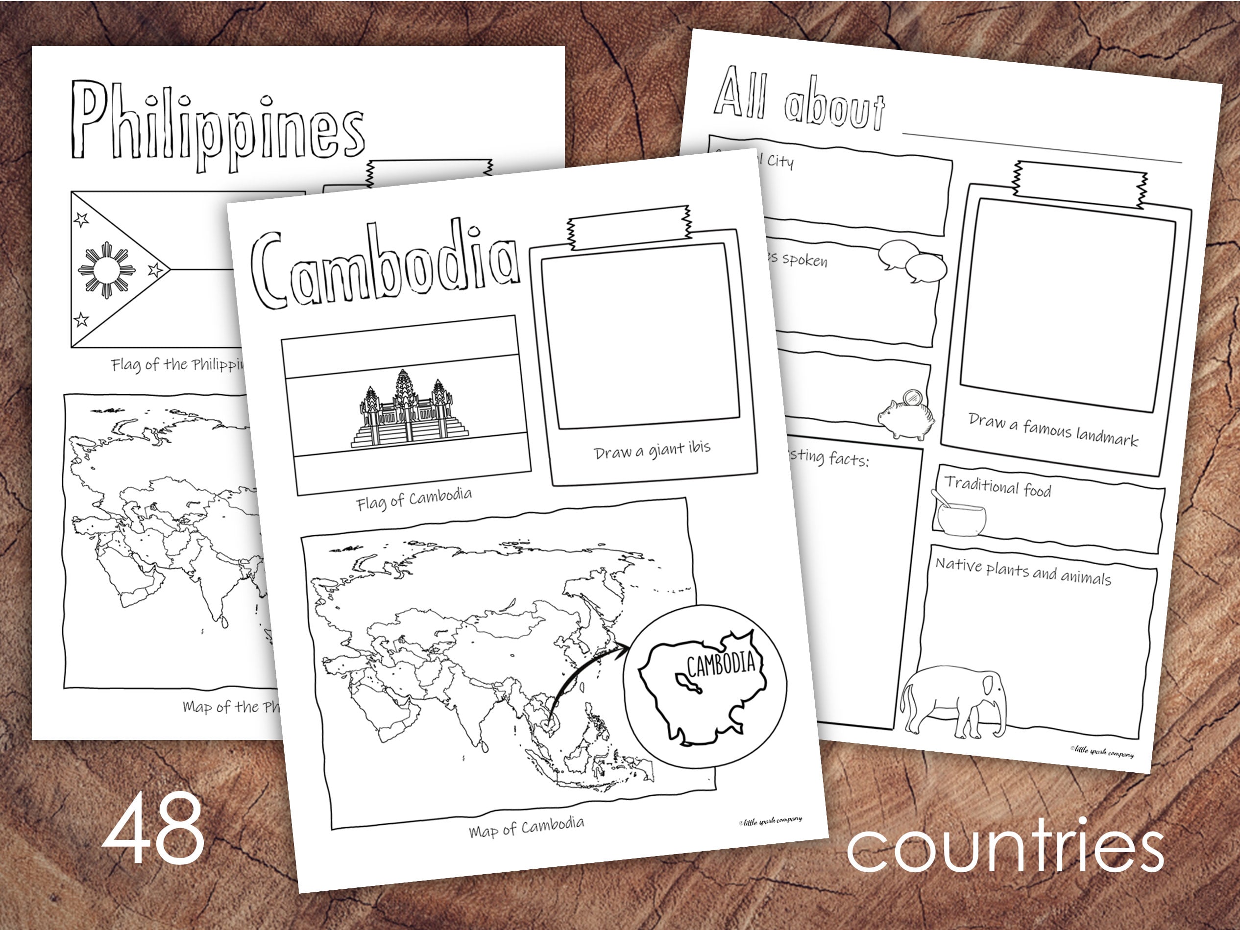 Asian Countries Research Pack Homeschool Geography - Etsy