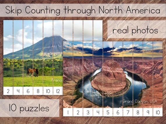 Skip Counting Through North America Preschool Skip Counting | Etsy