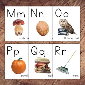 Autumn Alphabet Posters, Real Images - Etsy