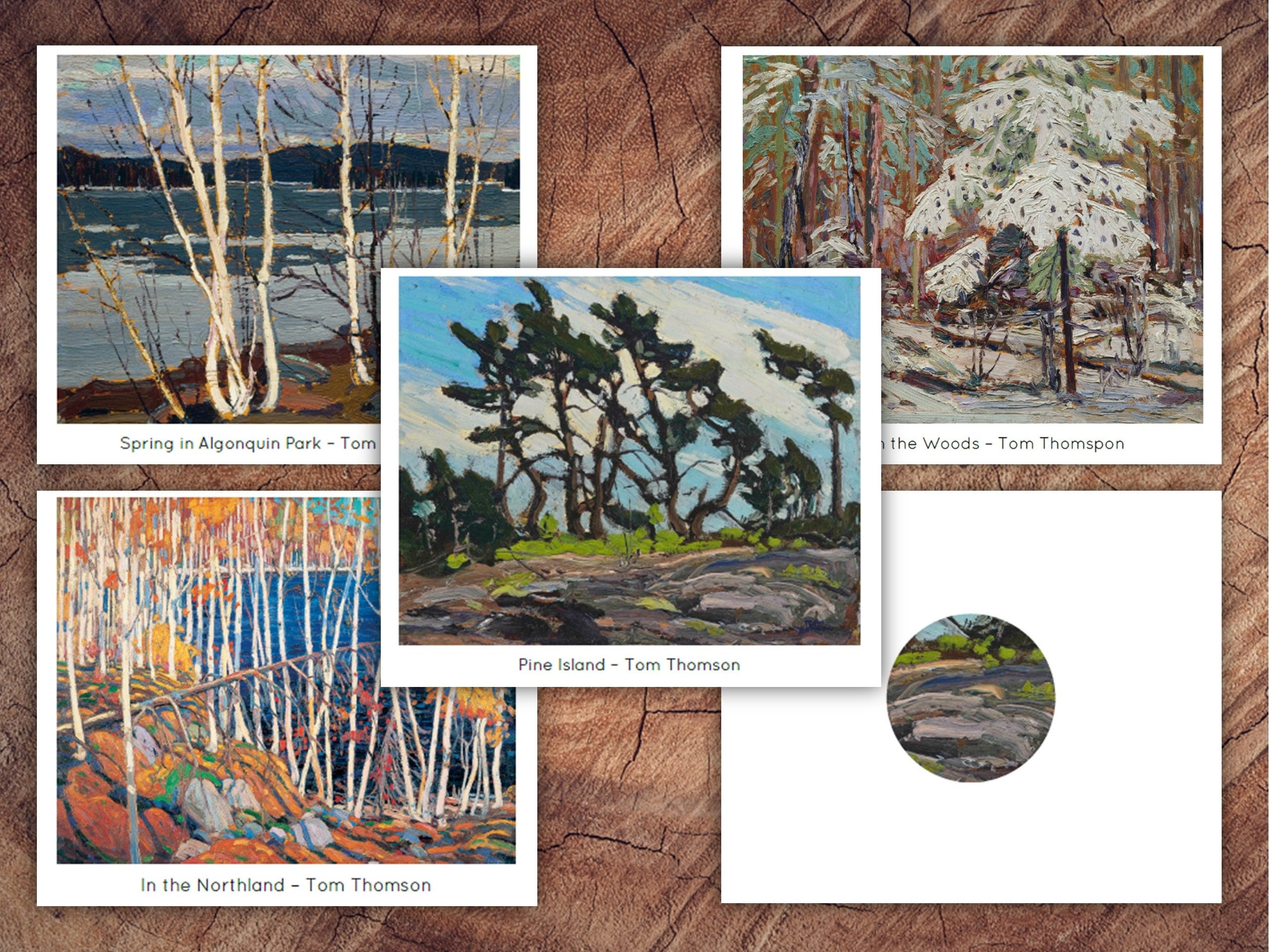 Canadian Landscapes by Tom Thompson Art Cards Preschool | Etsy