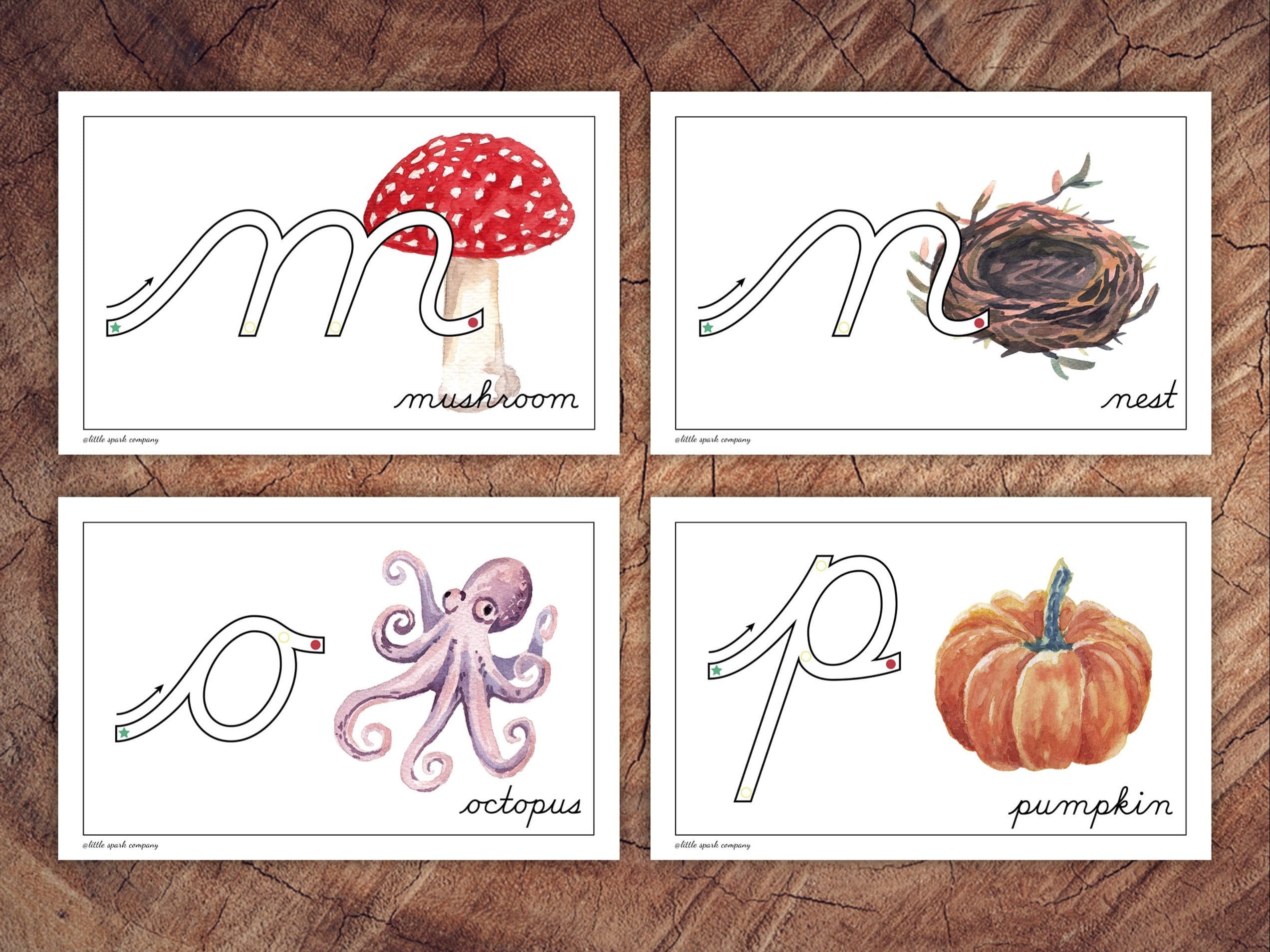 Cursive Primer Cards Lowercase Edition | Etsy UK