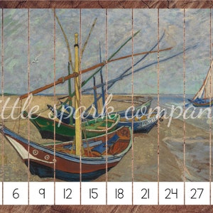 Skip Counting With Van Gogh, Preschool Skip Counting Puzzles - Etsy