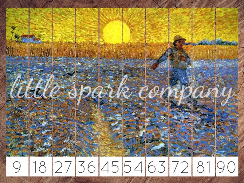 Skip Counting With Van Gogh Preschool Skip Counting Puzzles | Etsy