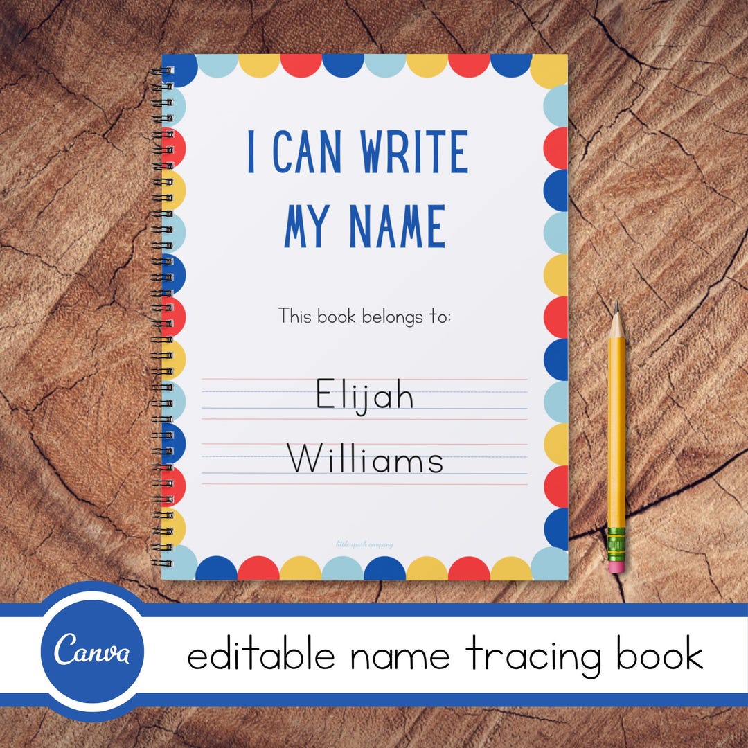 Editable Name Tracing Workbook Nautical - Etsy
