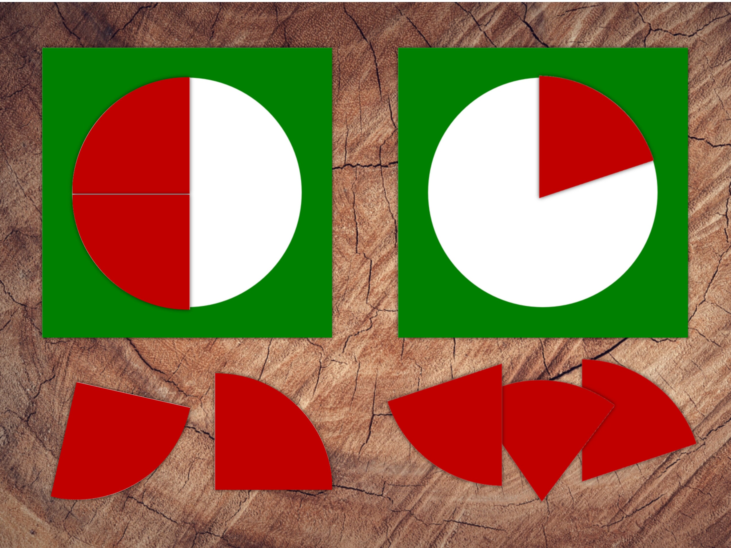 Introduction to Fractions Montessori Circle Fractions | Etsy