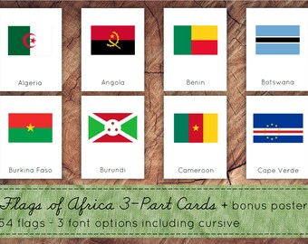 Africa 3 Part Cards - Etsy