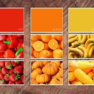 Produce Colour Sorting Cards, Toddler Preschool Colour Sorting - Etsy