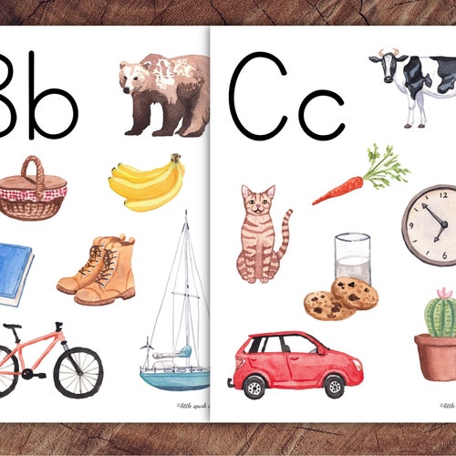 Preschool Alphabet Letter Sounds Poster Set - Etsy