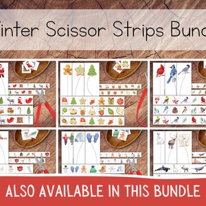 Winter Wonderland Scissor Strips Set, Preschool Scissor Practice - Etsy