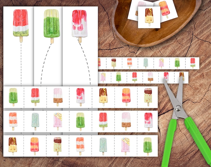 Summer Popsicles Numbers and Letters, Alphabet Matching, Number ...