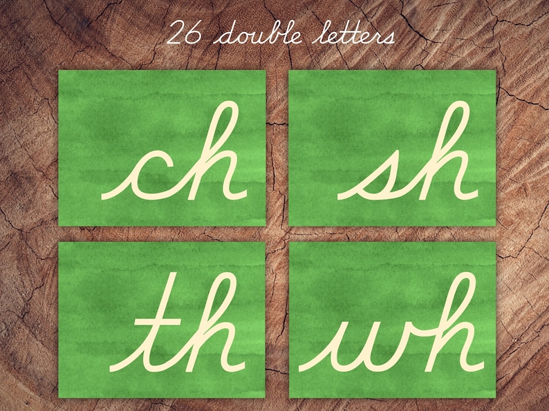 Cursive Printable Sandpaper Letters, Montessori Letter Recognition - Etsy