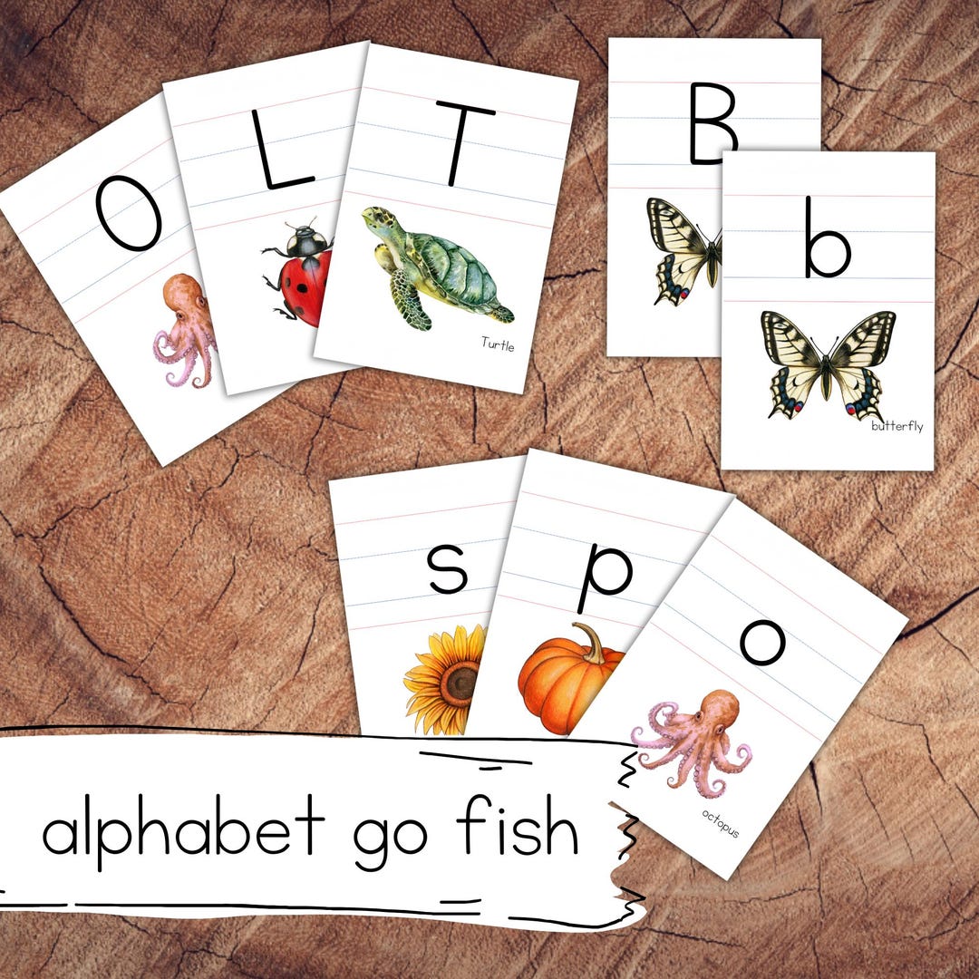 Alphabet Playing Cards, Go Fish Game - Etsy