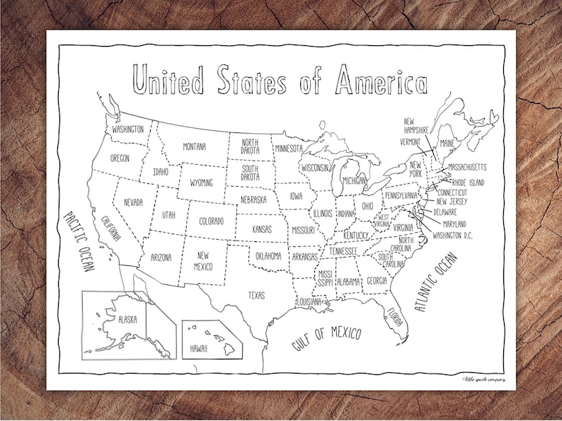 United States of America Montessori Puzzle Map Control Sheets - Etsy