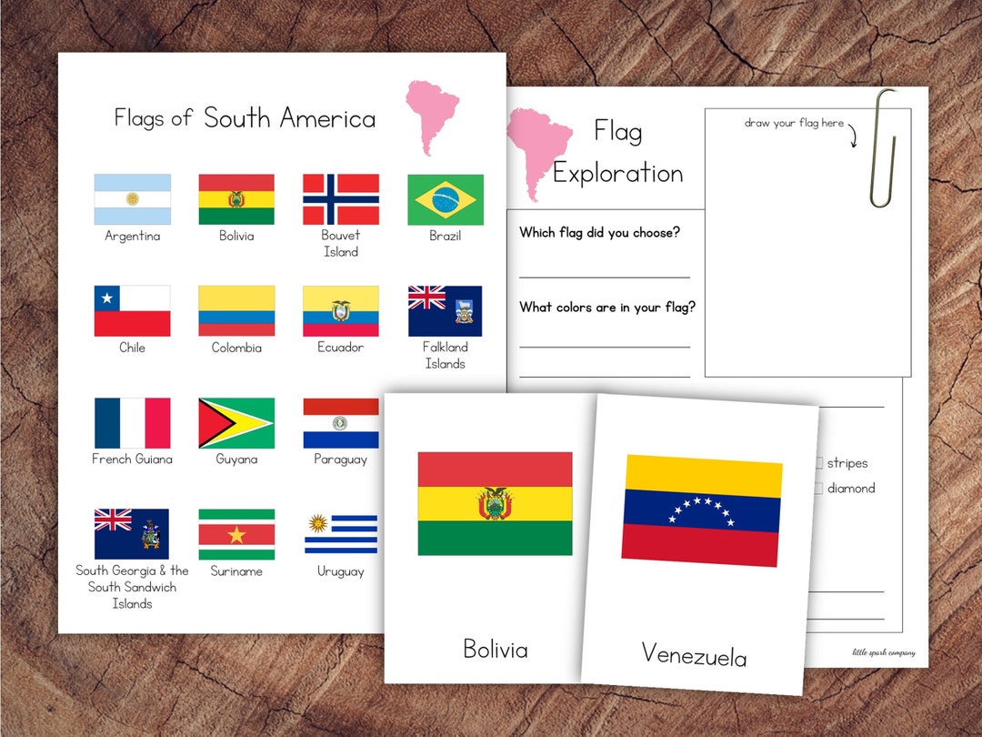 South American Flags Pack With Extension - Etsy