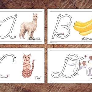 Cursive Primer Cards, Uppercase Edition - Etsy