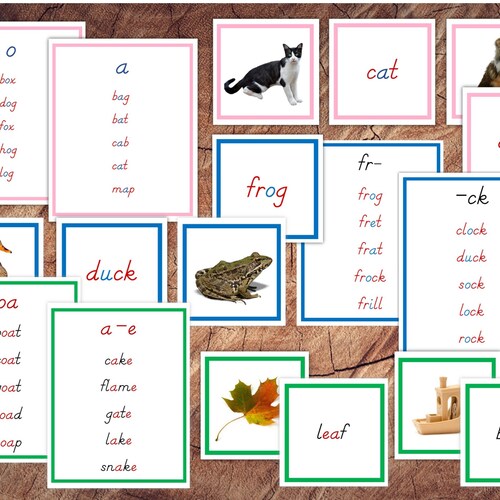 Montessori Green Series Language Cards Learn to Read - Etsy