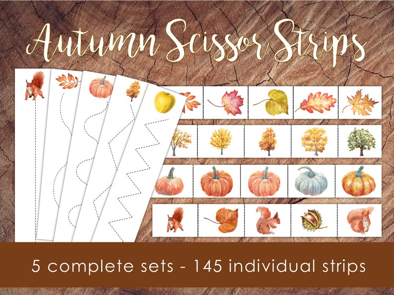 Autumn Scissor Strips Bundle Cutting Strips Preschool | Etsy