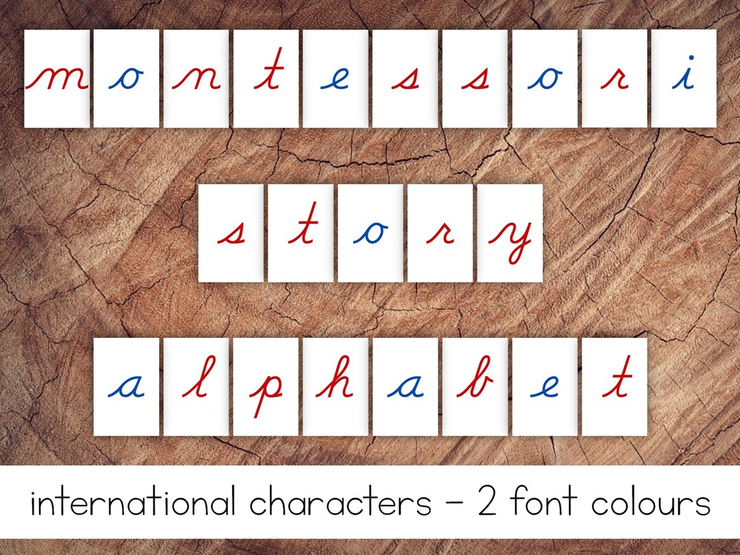 Montessori Story Alphabet, Cursive - Etsy