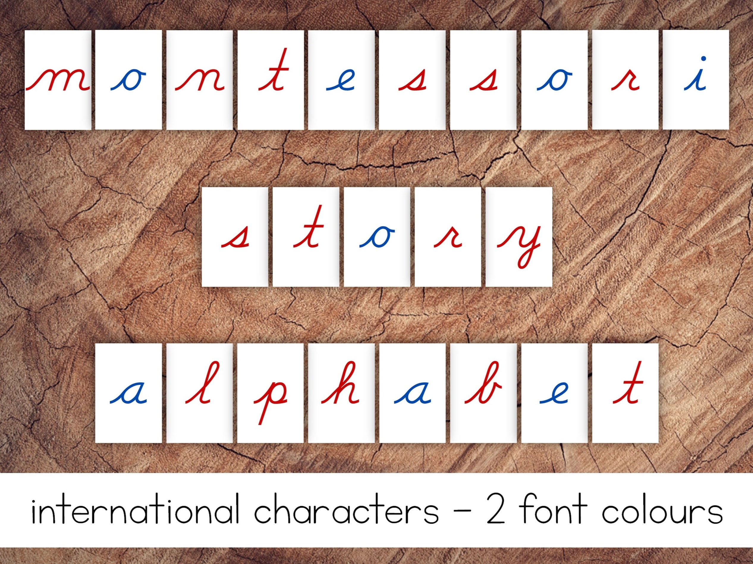 Montessori Story Alphabet Cursive - Etsy