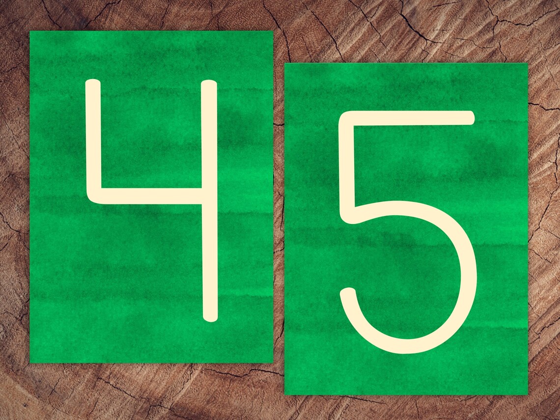 Printable Sandpaper Numerals Montessori Number Recognition - Etsy