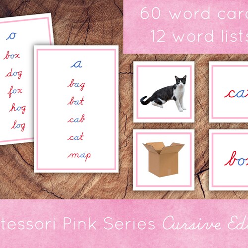 Montessori Pink Language Series Sentence Matching - Etsy