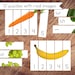Fruits and Vegetables Number Puzzles 1-5, Number Recognition, Order - Etsy