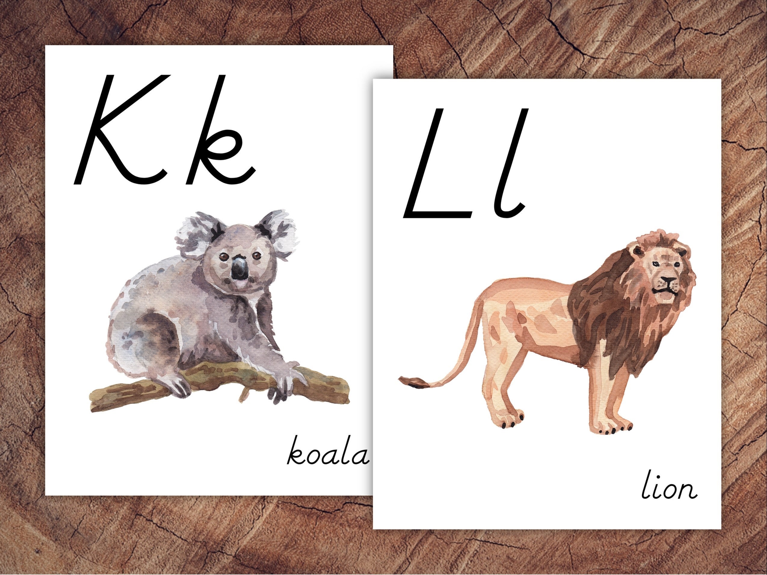 Animals of the World Alphabet Posters D'nealian-style | Etsy