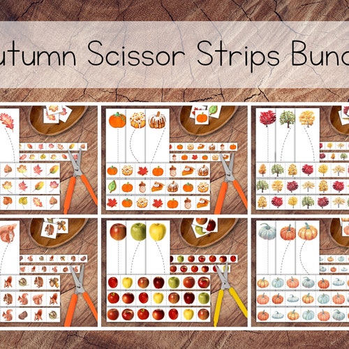 Autumn Scissor Strips Bundle Cutting Strips Preschool - Etsy