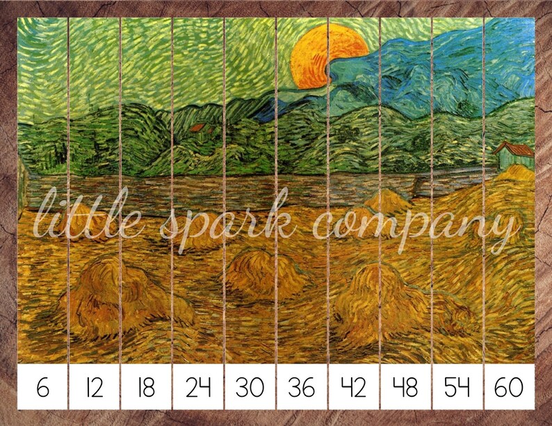 Skip Counting With Van Gogh Preschool Skip Counting Puzzles - Etsy