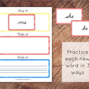 Montessori Puzzle Words Set, Preschool Sight Words - Etsy