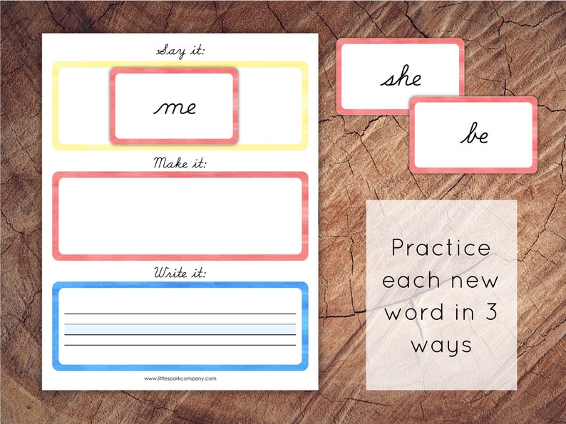 Montessori Puzzle Words Set Preschool Sight Words - Etsy