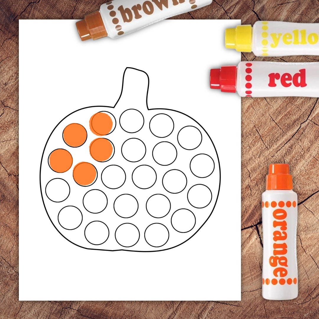 Autumn Dab a Dot Templates, Toddler Preschool Activity - Etsy