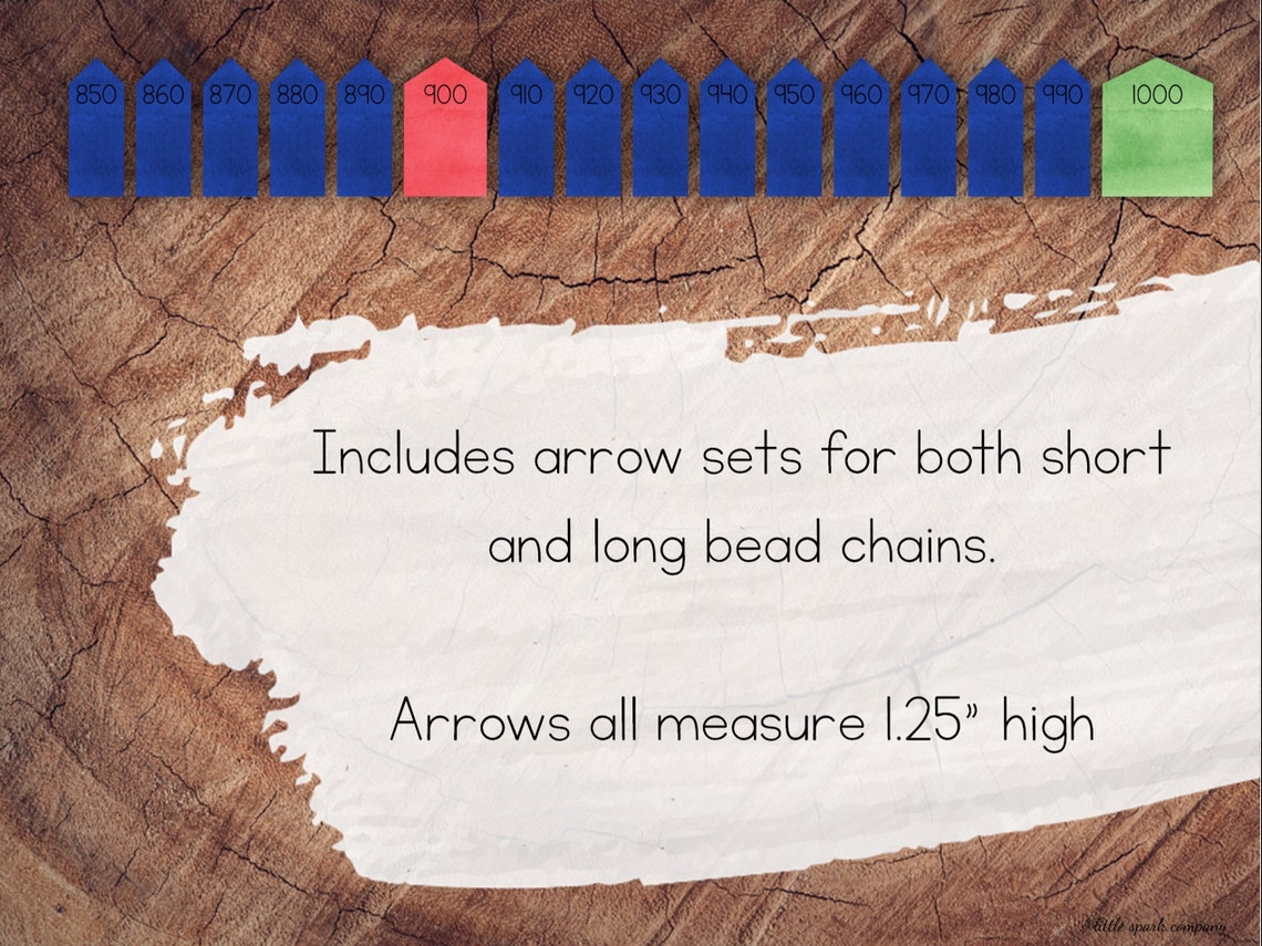 Printable Montessori Skip Counting Arrows for Short and Long | Etsy