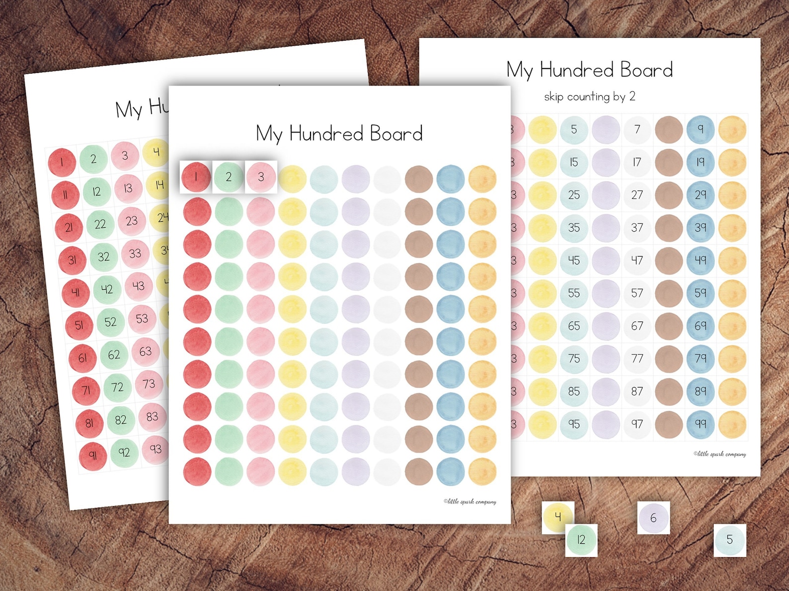 Printable Hundred Board, Montessori Preschool Math - Etsy