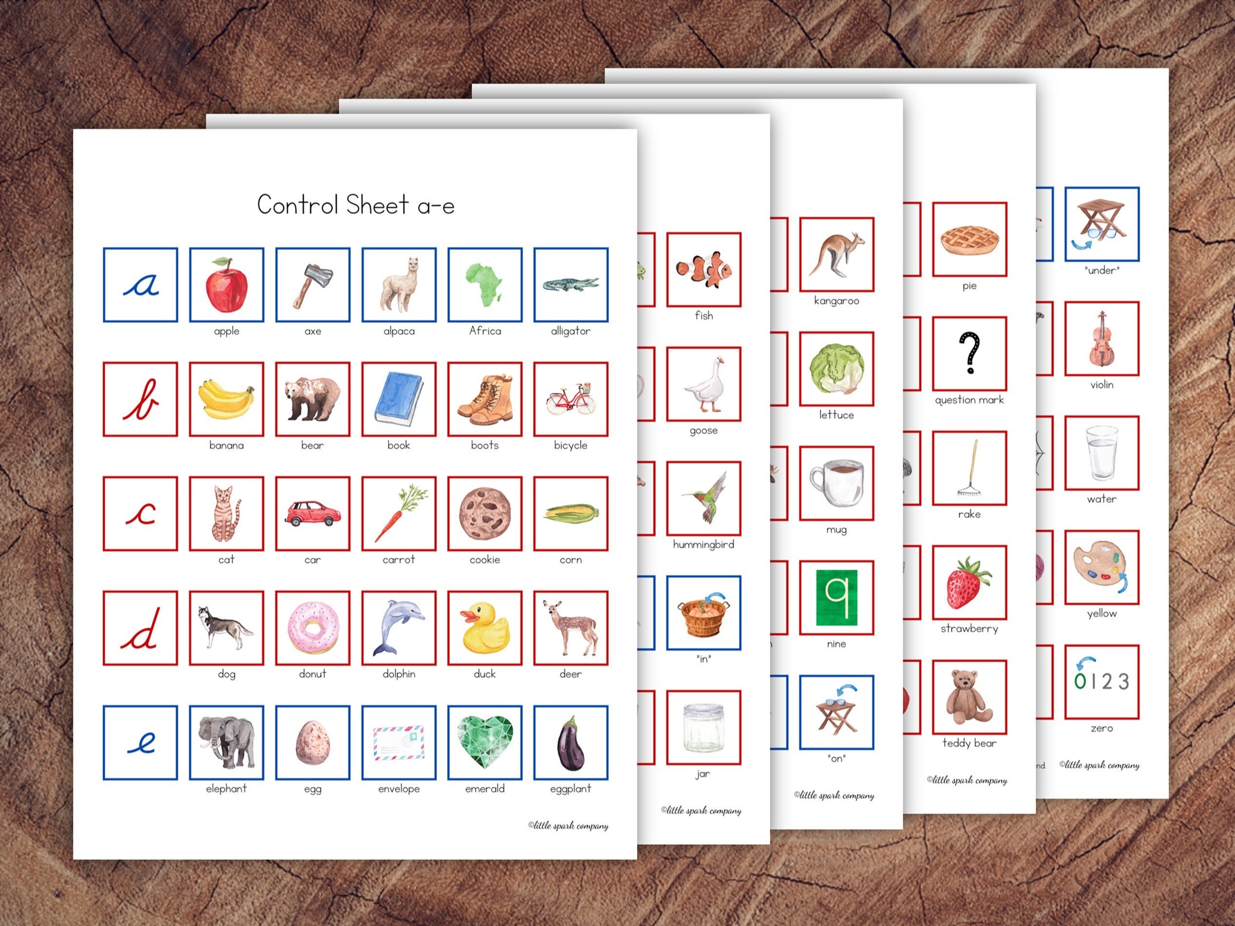 Beginning Letter Sounds Picture Sorting Card Set, Cursive Edition, Red ...