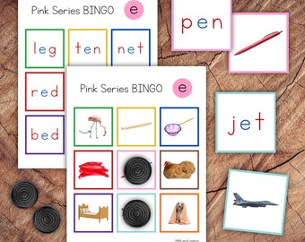 BUNDLE Montessori Pink Series Workbooks, Short A E I O U, CVC Words for ...