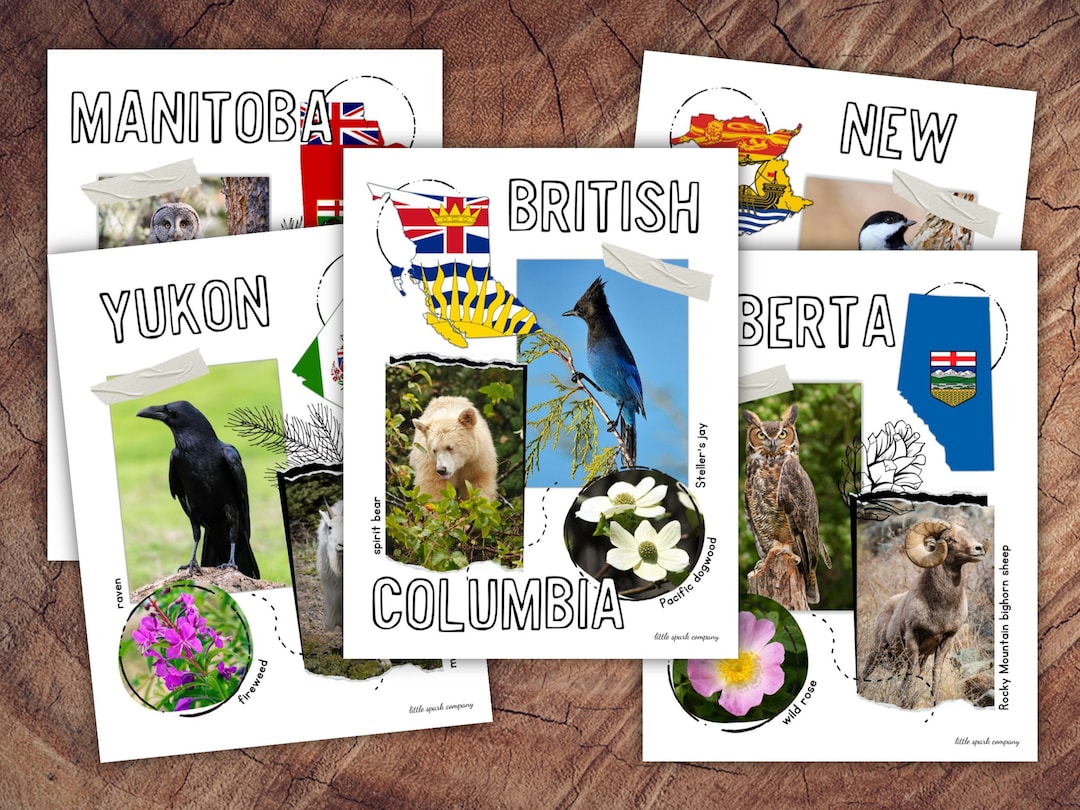 Canadian Provinces and Territories Poster Set , Homeschool Geography - Etsy
