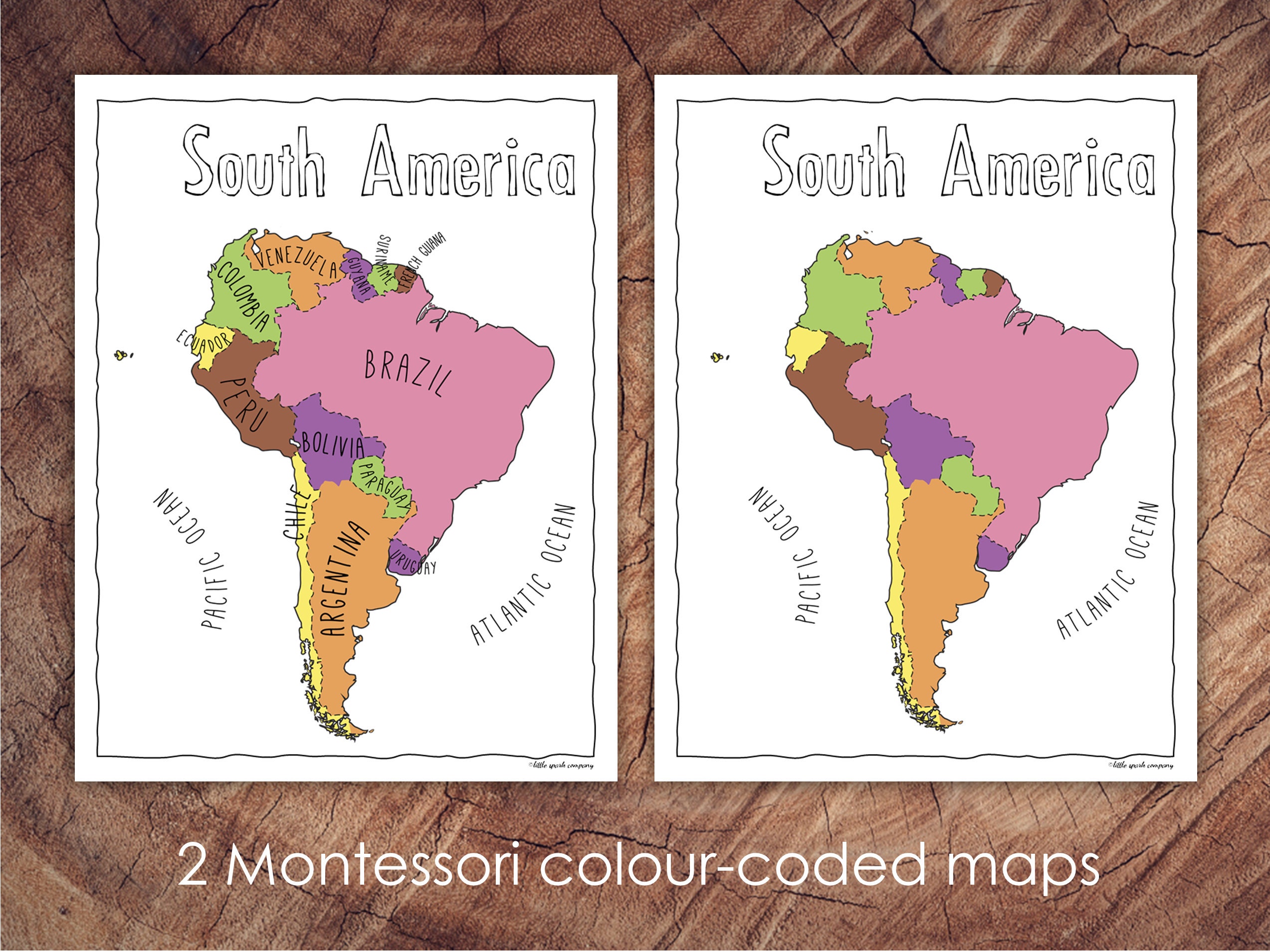 South America Montessori Puzzle Map Control Sheets DIGITAL - Etsy Australia