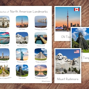 North American Landmarks Pack With Extension - Etsy