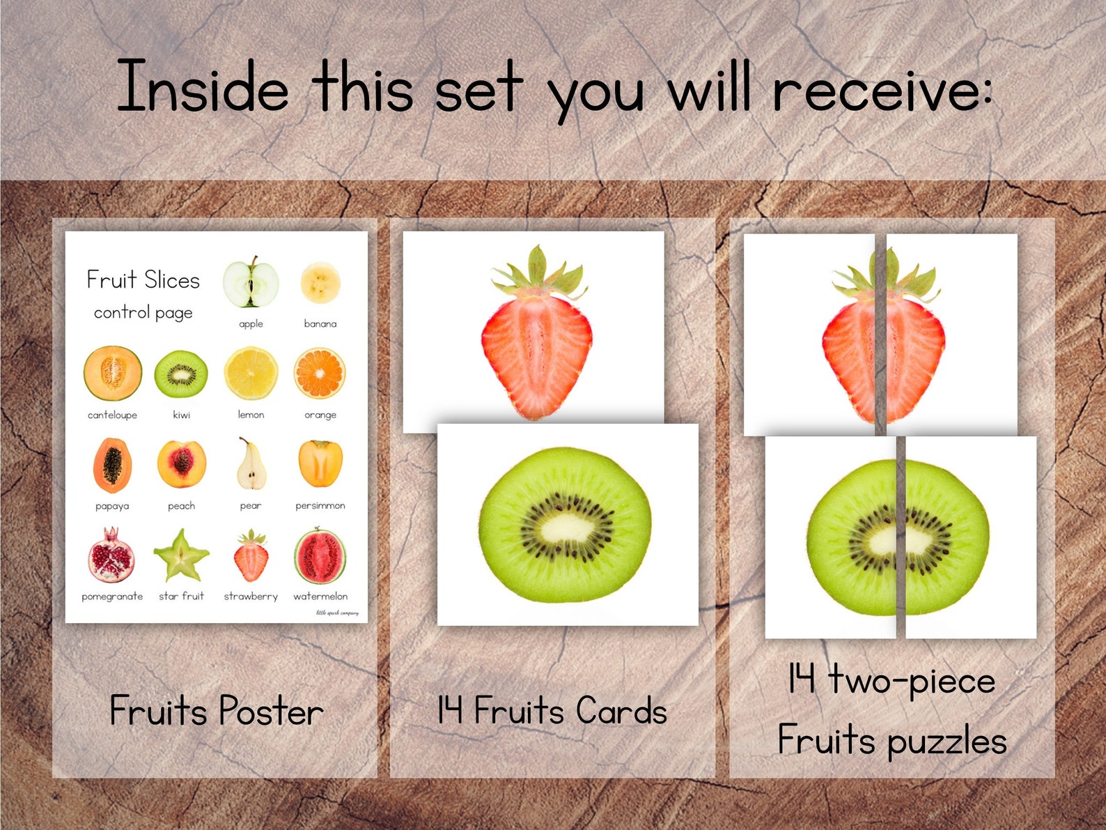 Fruit Slices Symmetry Puzzles Matching Cards Toddler - Etsy