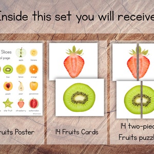 Fruit Slices Symmetry Puzzles, Matching Cards, Toddler Preschool ...
