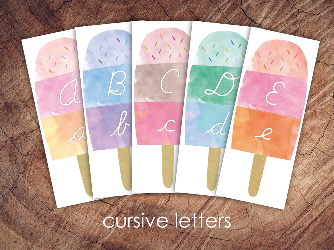 Summer Popsicles Numbers and Letters Alphabet Matching - Etsy Canada