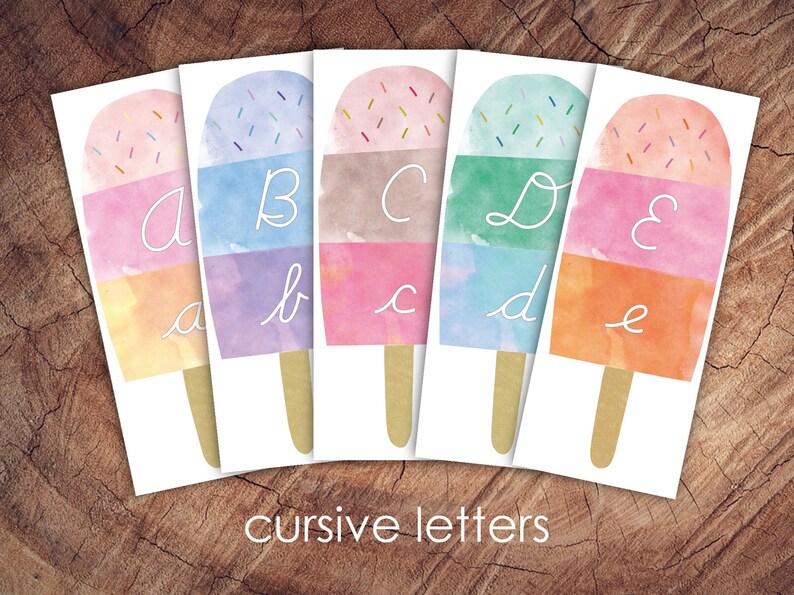 Summer Popsicles Numbers and Letters Alphabet Matching - Etsy Canada