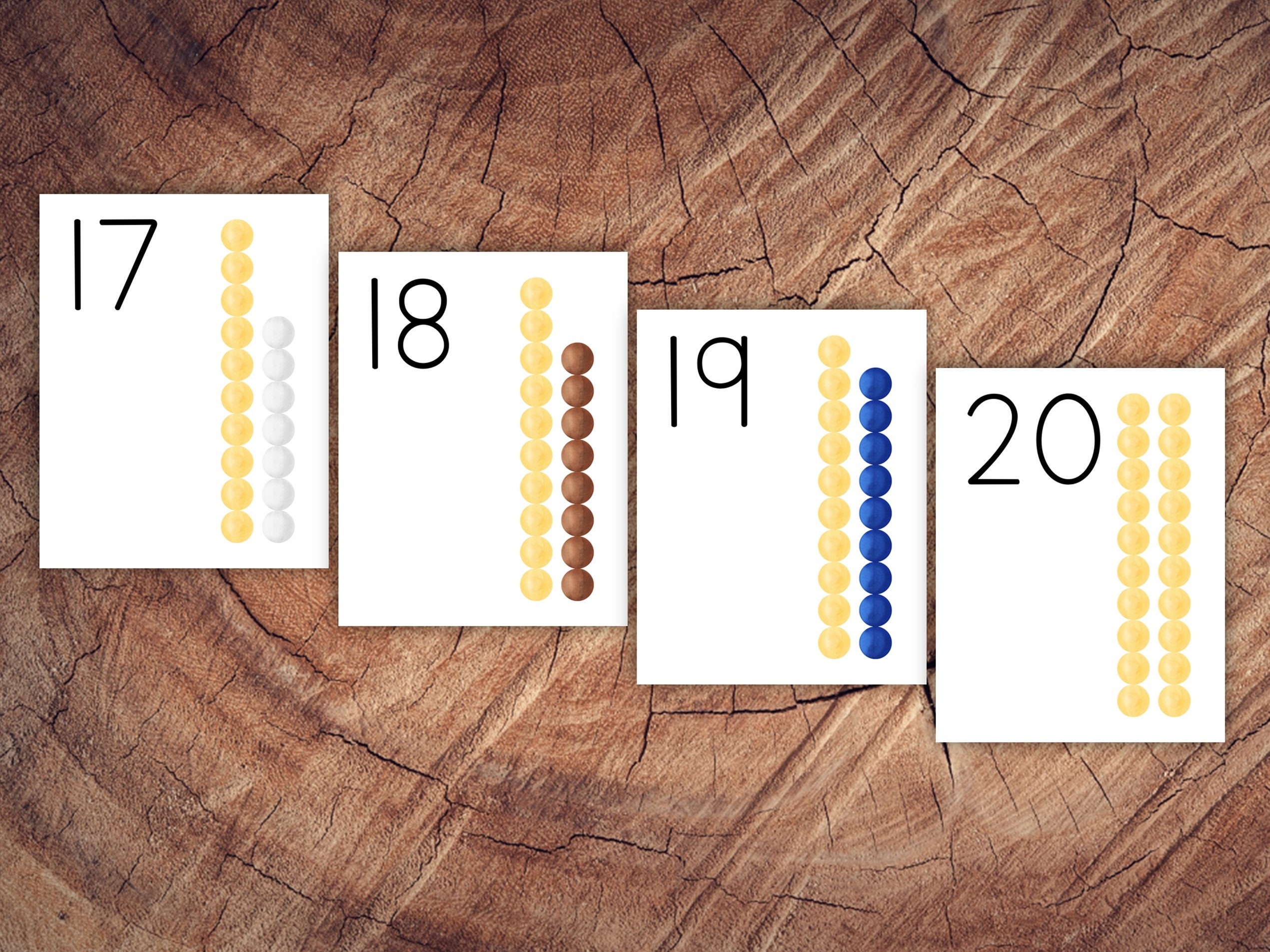 Number Cards 1-20 - Etsy