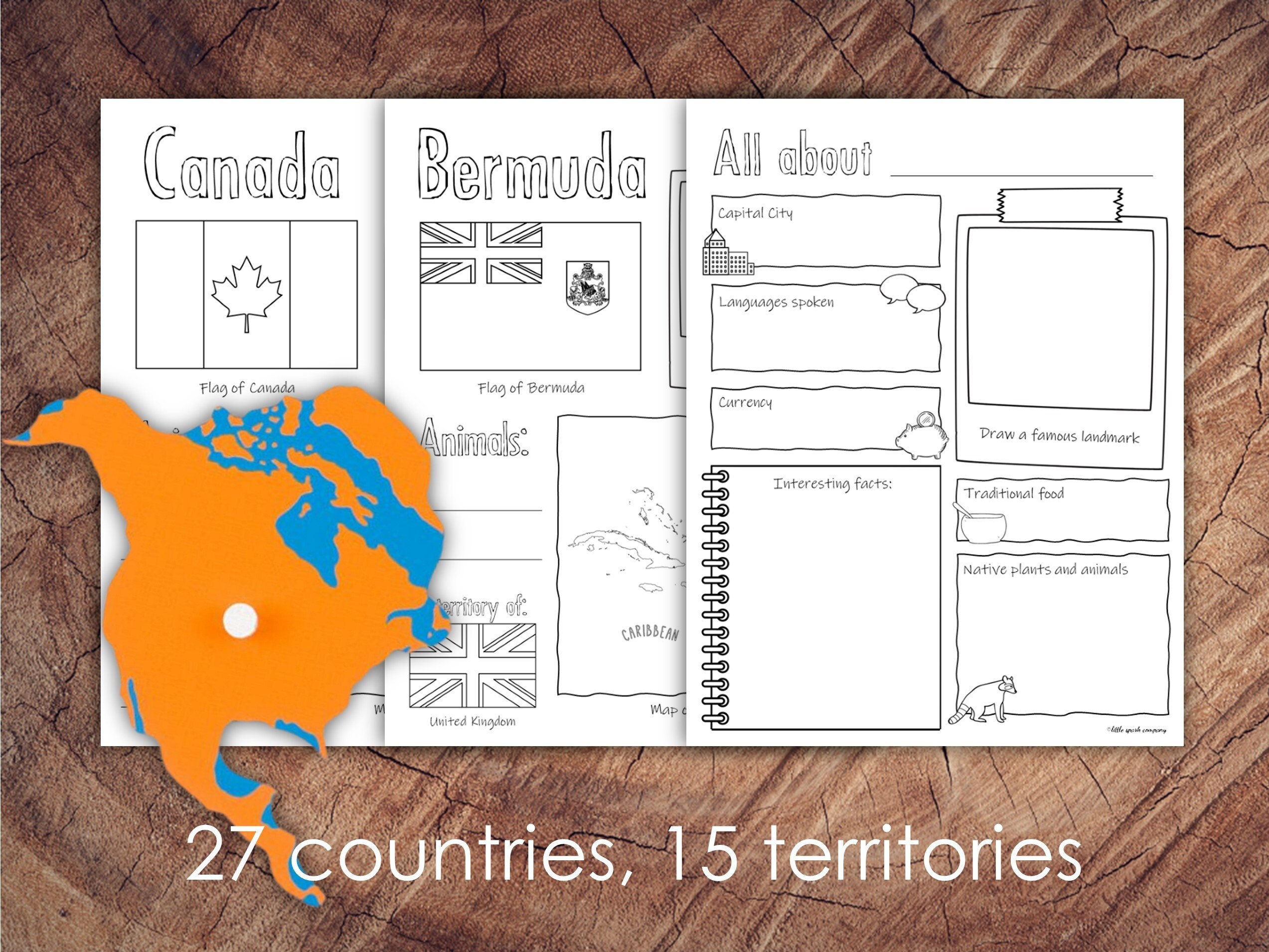 North American Countries & Territories Research Pack , Homeschool ...